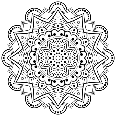 Fancy Star (M6) - Free Printable Coloring Pages by Color a Mandala