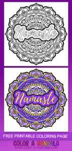 Namaste Mandala (M92) - Free Printable Coloring Pages by Color a Mandala