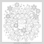 Yummy Christmas Cookies Coloring Page
