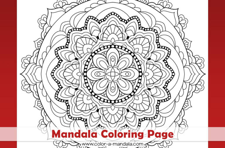 Mandala Coloring Page (M202) - Free Printable Coloring Pages by Color a ...