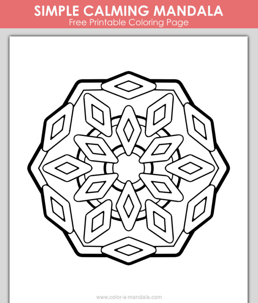 Chill Out with This Simple Mandala Coloring Page
