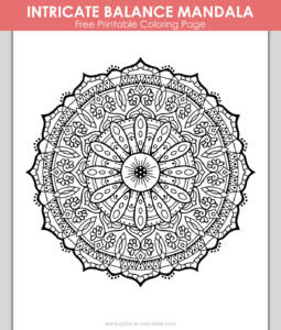 Intricate Balance Mandala Coloring Page
